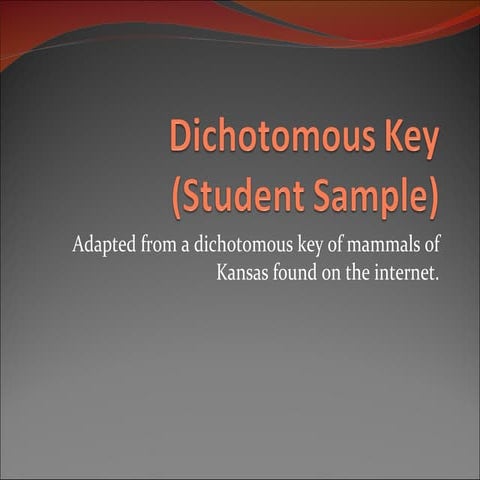 Dichotomous Key | PPT