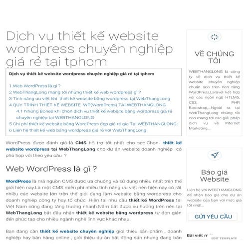 thiết kế website WordPress chuyên nghiệp tại WordPress Thăng Long | PDF