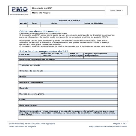 Dicionario+da+eap | DOCX | Technology & Computing