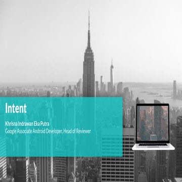 Dicoding Developer Coaching #7: Android | Navigasi Antar Halaman dengan Menggunakan Intent | PPT