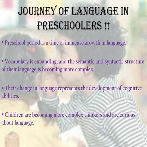 LANGUAGE DEVELOPMENT IN PRESCHOOL YEARS | PPT