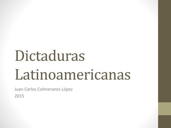 Las dictaduras de america latina | PPTX