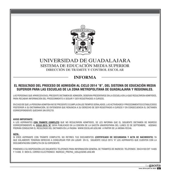 resultado udg | PDF