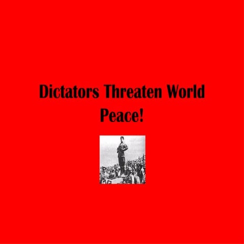 The Rise of Dictators | PPT