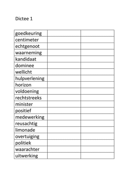 Werkblad woordenposter | PPT