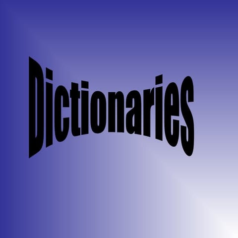 Dictionaries | PPT