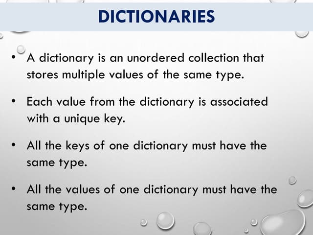 Dictionaries IN SWIFT | PPT Dictionaries IN SWIFT | PPT