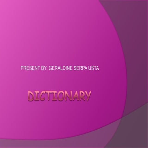 Dictionary | PPT