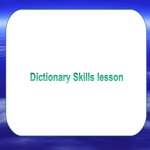 Dictionary lesson | PPT