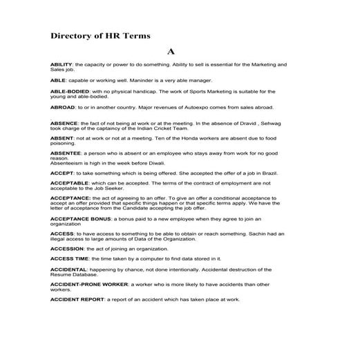Dictionary of hr_terms | DOC