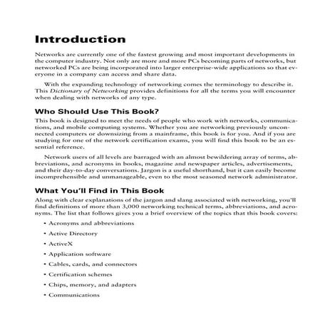 Dictionary Of Networking Pdf Computing Technology And Computing