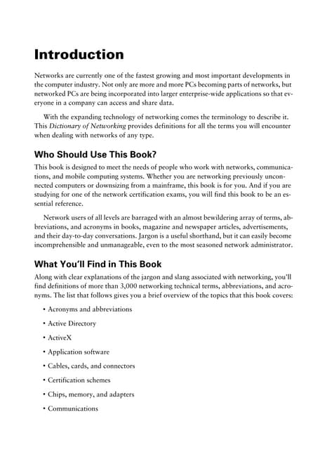 Dictionary Of Networking Pdf Computing Technology And Computing