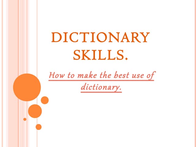 Using a Dictionary | PPT