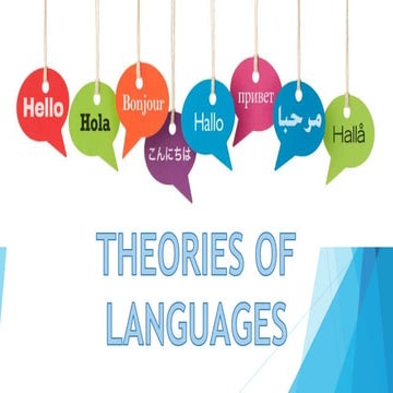 Theories of Languages | PPT