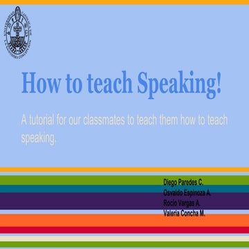 How to teach speaking? | PPTX