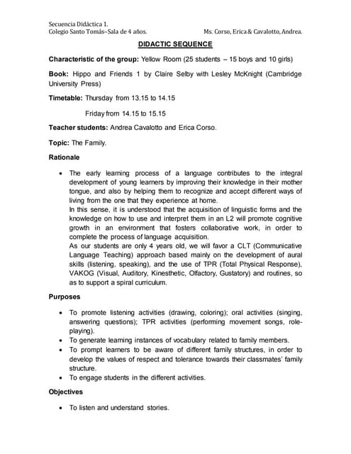 Family lesson 1 lesson plan | PDF