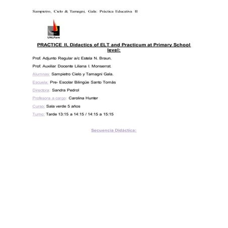 Didactic sequence TOYS lesson plan 1 and 2 | DOCX