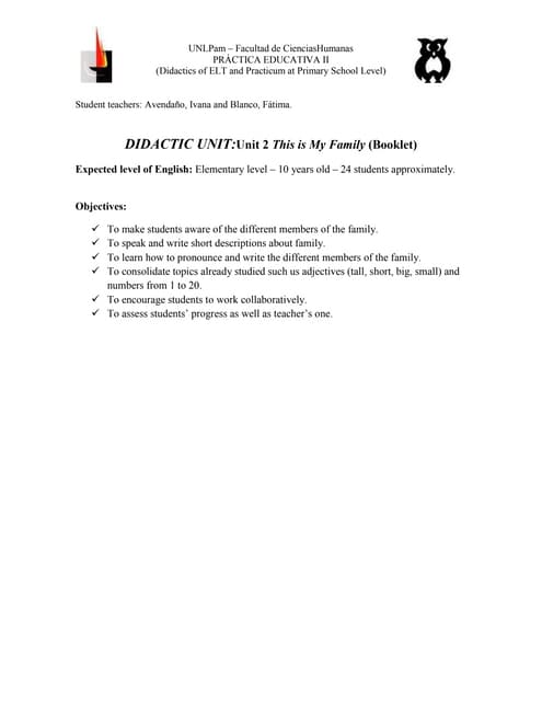 Unit Plan Final | PPT