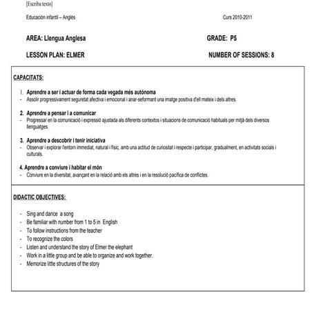 Didactic unit elmer | DOC