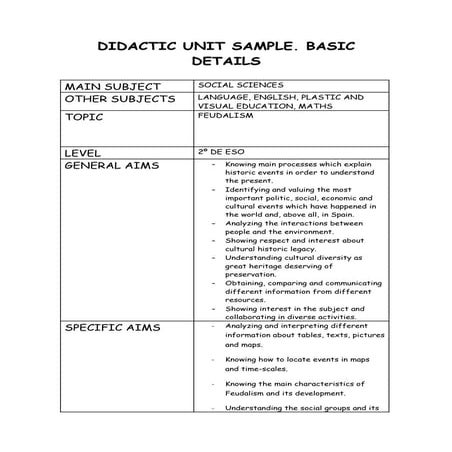 Didactic unit, feudalism | PDF