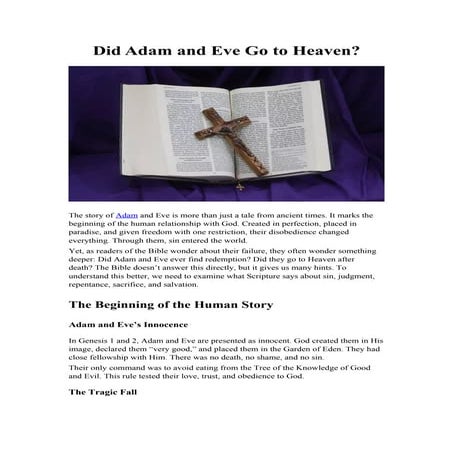 Did Adam and Eve Go to Heaven: You Should Know.docx
