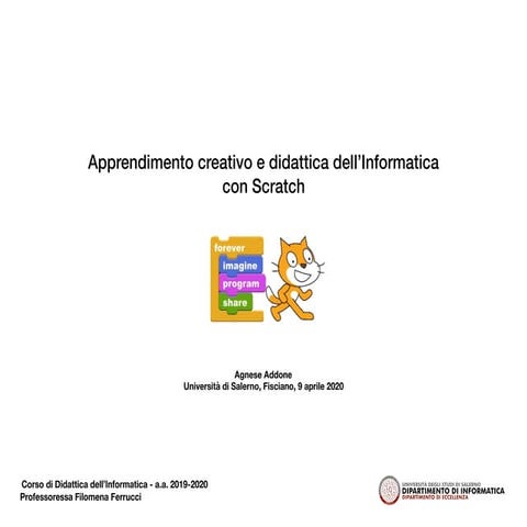 Apprendimento creativo e Didattica dell'Informatica con Scratch | PDF | Programming Languages ...