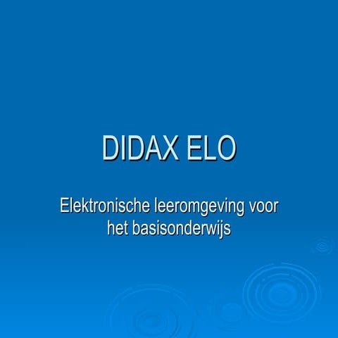 Didax Elo Powerpoint Presentatie | PPT | Education