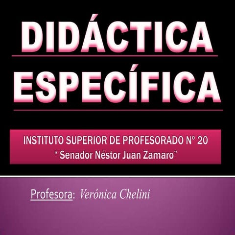 Didáctica específica | PPTX