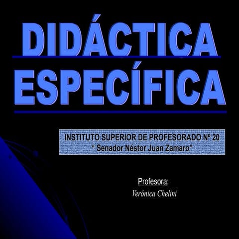 Didáctica específica presentación | PPT