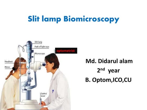 Slit Lamp Illumination Techniques | PPT | Eye and Vision Conditions ...