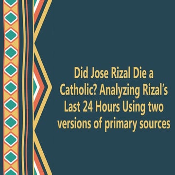 Rizal Pastells Correspondence | PPT