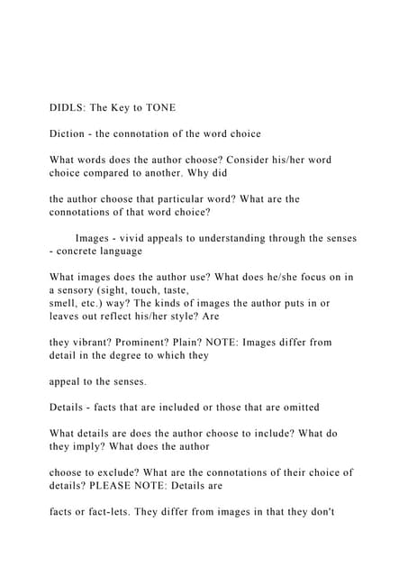 Determine tone, mood, technique, and purpose of the author.pptx | Science