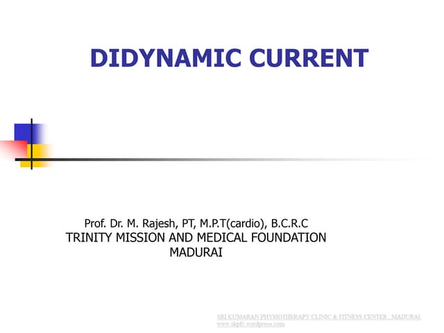 Diadynamic currents | PPTX