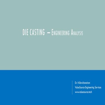 Die casting - Engineering Analysis | PPT
