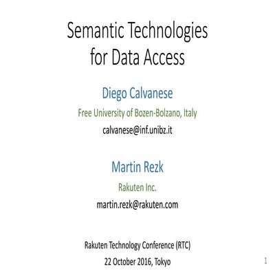 Semantic Technologies for Data Access | PDF