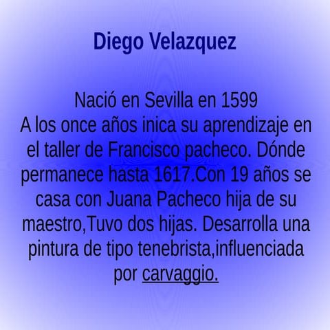 Biografia de velazquez | PPT
