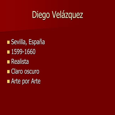 Biografia de velazquez | PPT
