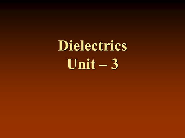 Polarization in Dielectrics | Applied Physics - II | Dielectrics | PDF