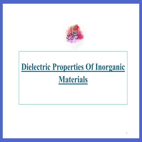 Dielectric properties | PPTX | Chemistry | Science