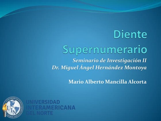 Clasificacion de dientes supernumerarios | PPTX | Oral care | Personal Care
