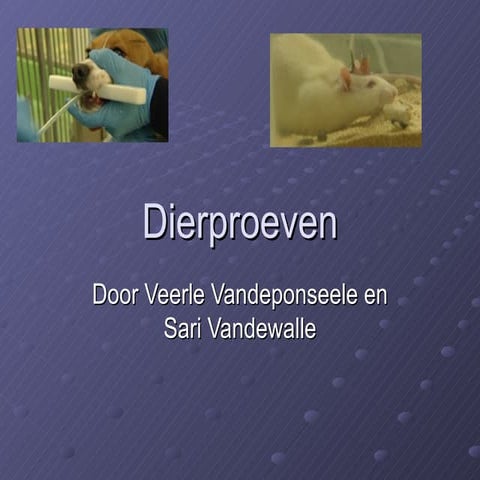 Dierproeven | PPT