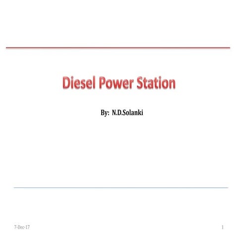 Diesel Power Plant | PPTX