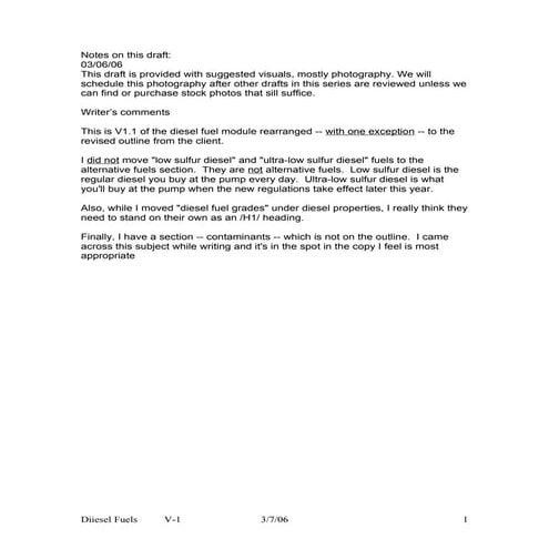 Diesel fuel learning module | DOC