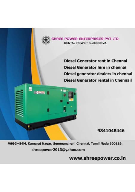 Diesel Generator rent in Chennai.pdf