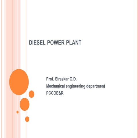 Diesel power plant | PPTX