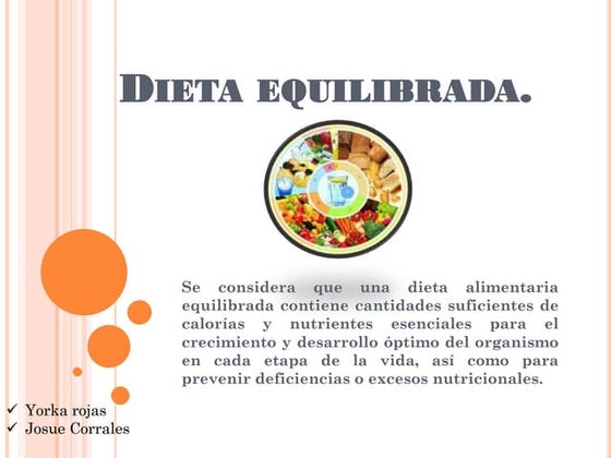Dieta equilibrada | PPTX | Nutrition | Healthy Living