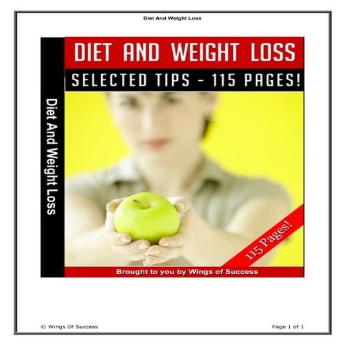 Diet For Lose Weight | PDF