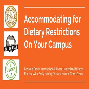 Dietary restrictions on campus | PPTX