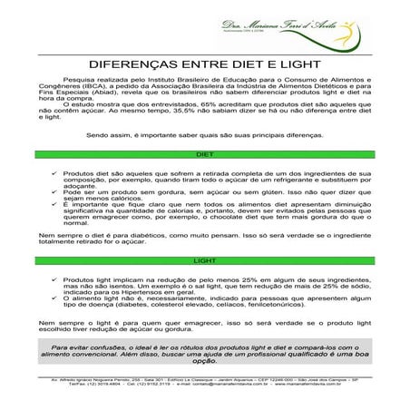 Diet E Light | PDF