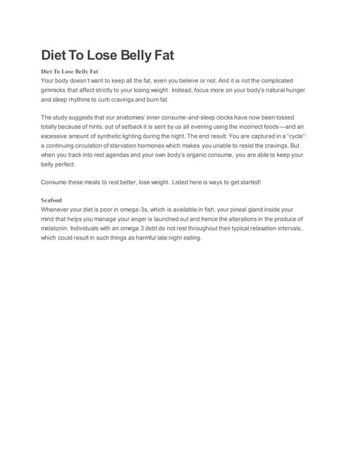 The Diet Secret Introduction Powerpoint | PPT